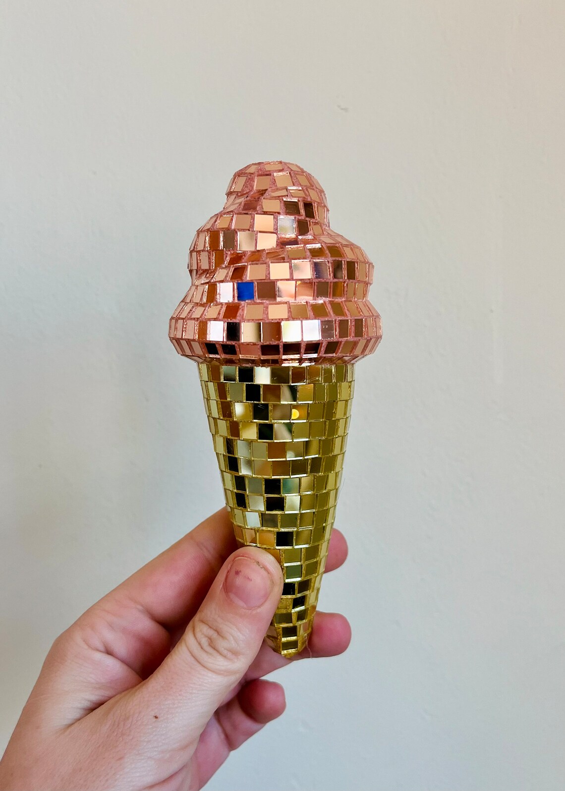 Disco Ice Cream Cone - Strawberry or Vanilla - Etsy