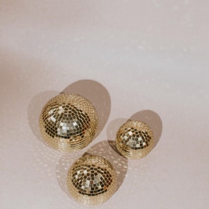 2” Gold Tabletop Disco Ball - Small Disco Ball, Table Centerpiece ...