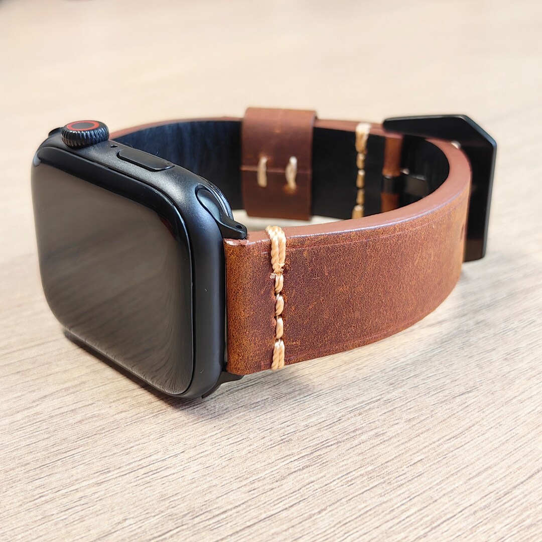 Long Lasting Crazy Horse Leather Apple Watch Band,genuine Leather Watch ...