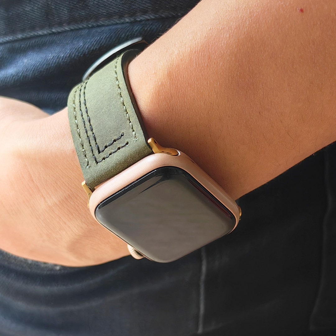 Genuine Apple Watch Bands,leather Watch Bands Green,durable and ...