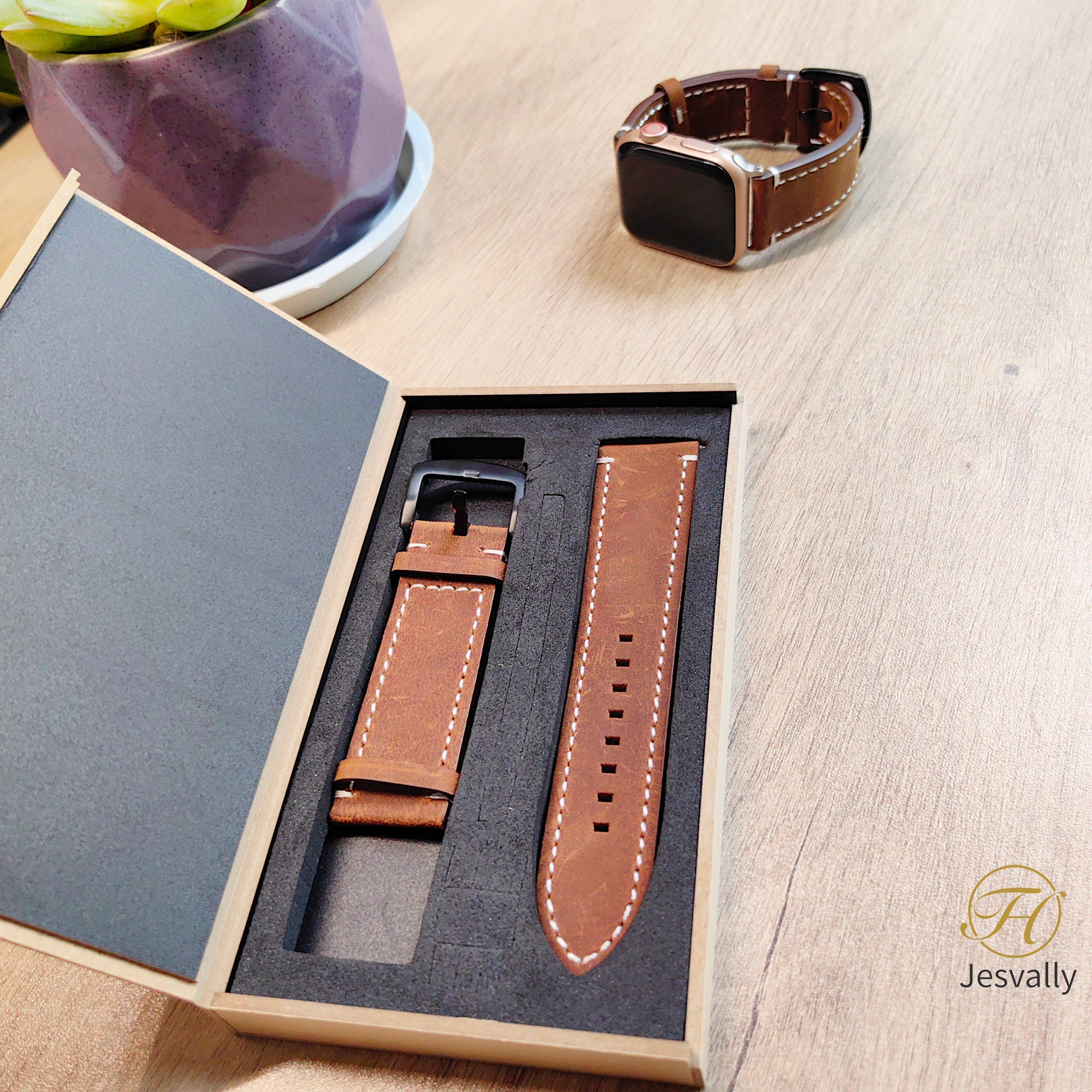 Long Lasting Crazy-horse Leather Apple Watch Bands,leather Watch Strap ...