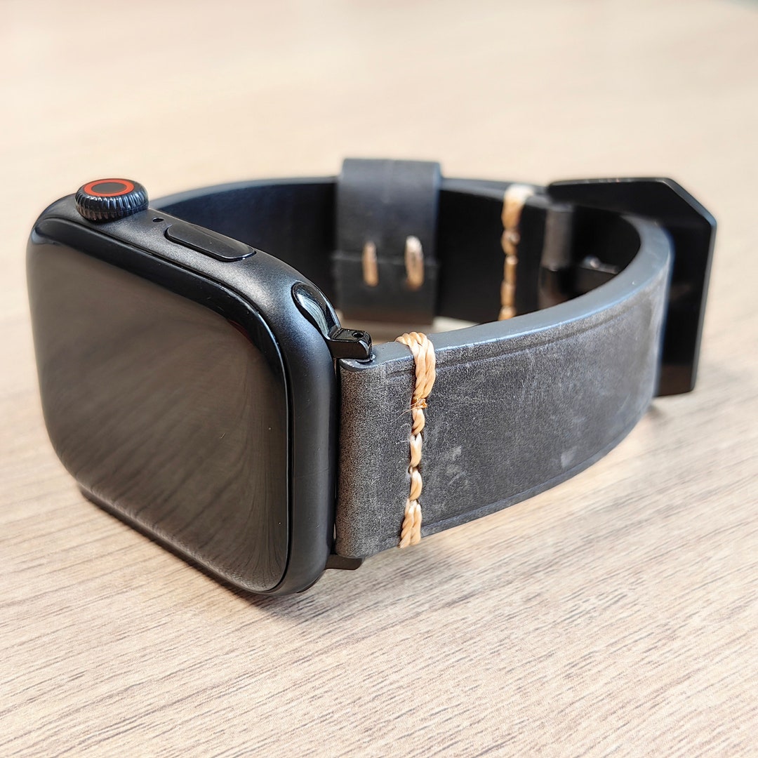 Apple Watch Band,genuine Leather Watch Strap-gray, Crazy Horse Leather ...