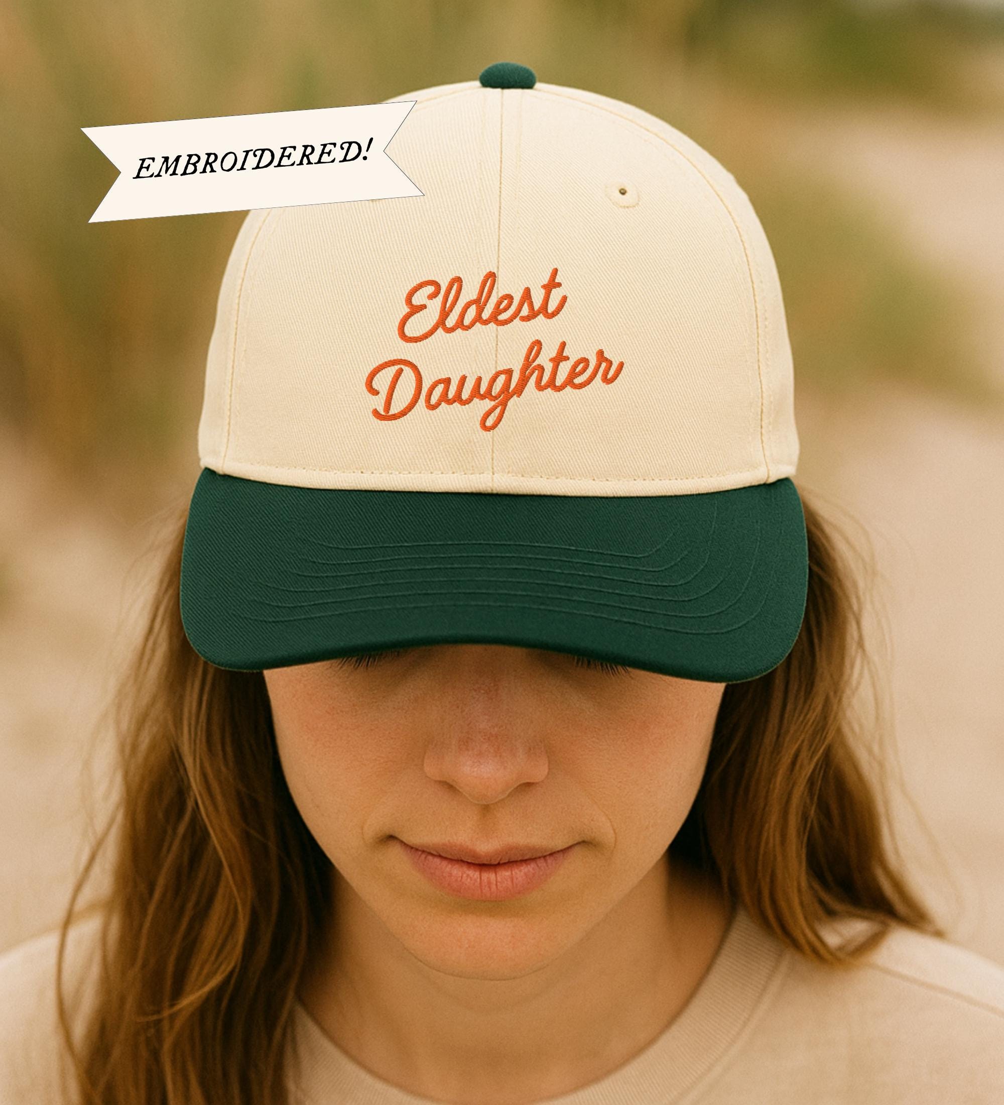 Eldest Daughter Hat Two-tone Baseball Cap, Embroidered Baseball Hat ...