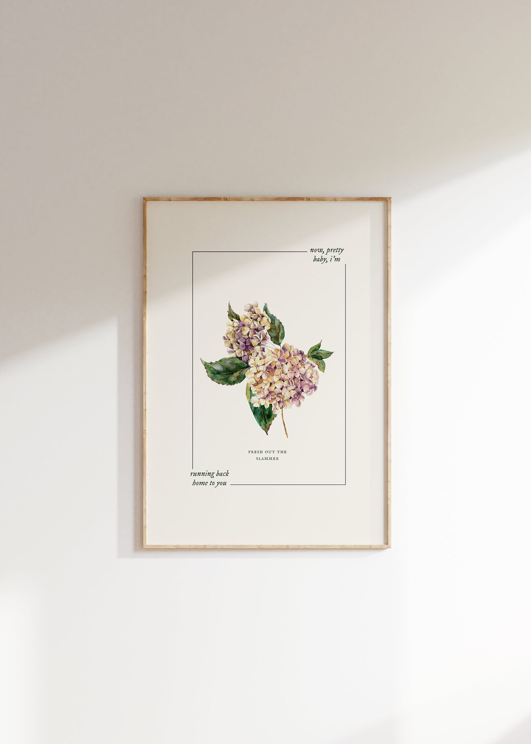 The Running Back Home to You Vintage Floral Print, DIGITAL Printable ...