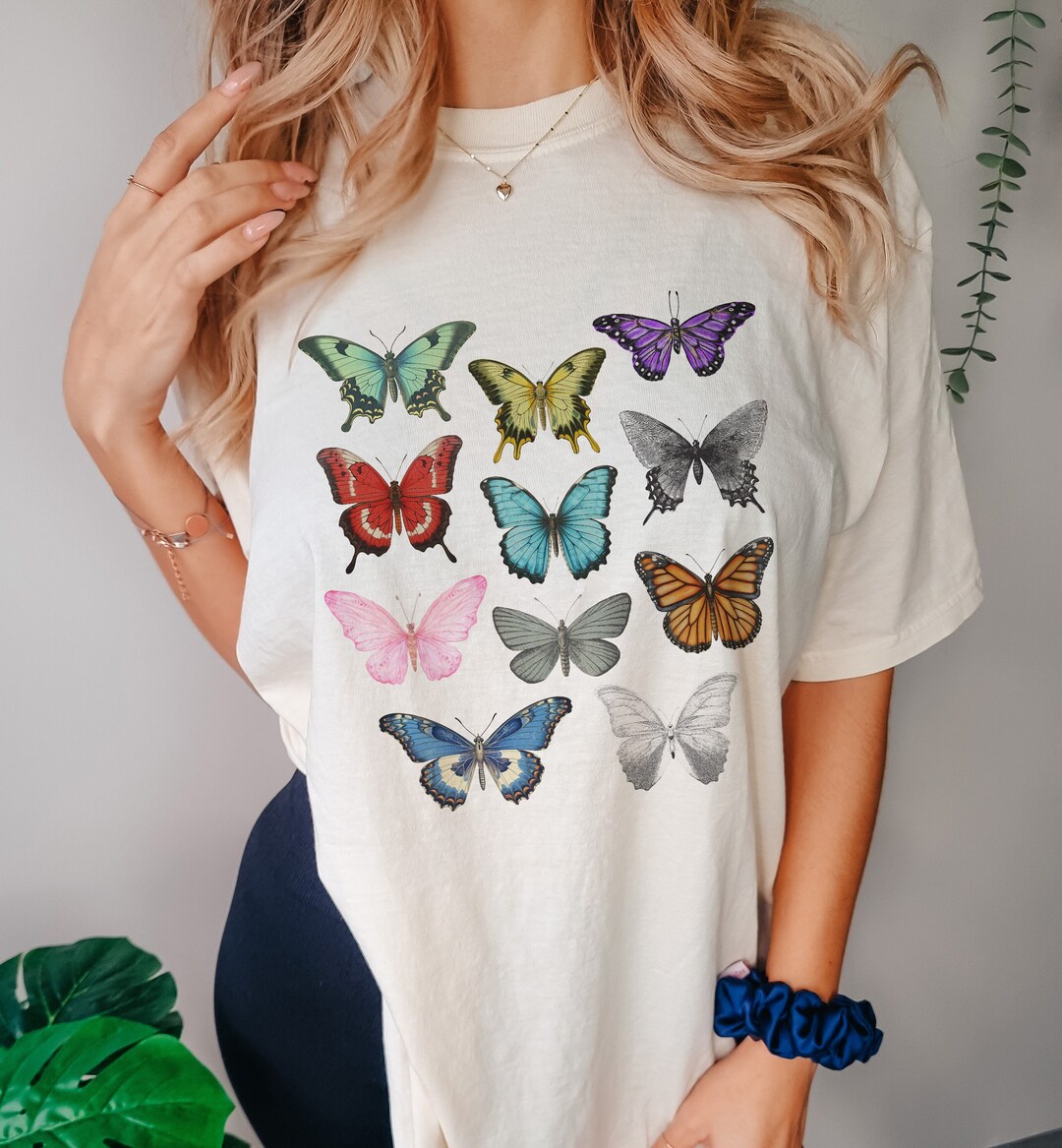 The in My Butterfly Era Comfort Colors Tee, Subtle Boho Vintage ...