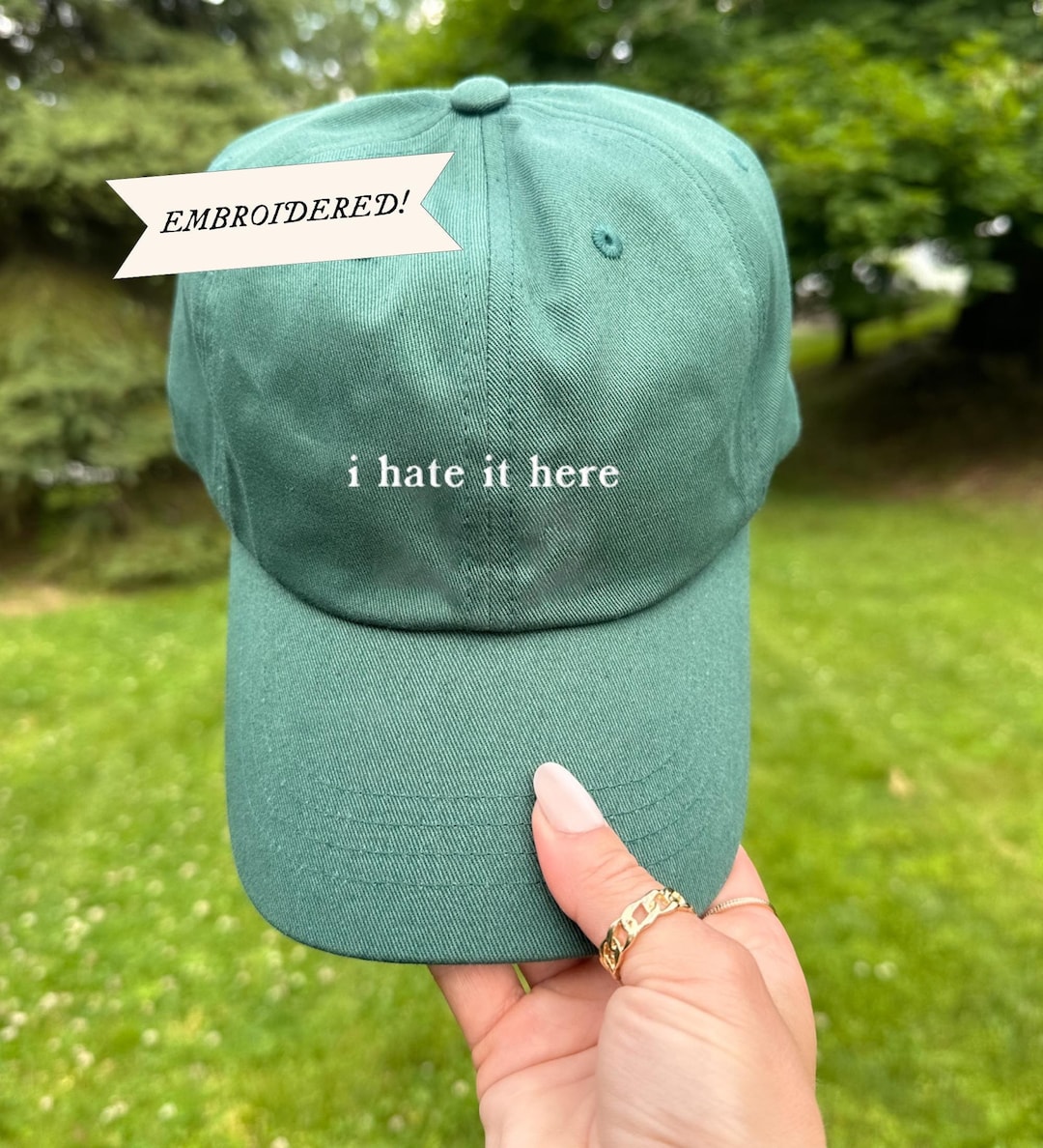 I Hate It Here Dad Hat - Embroidered Dad Hat, Retro Vintage Baseball ...