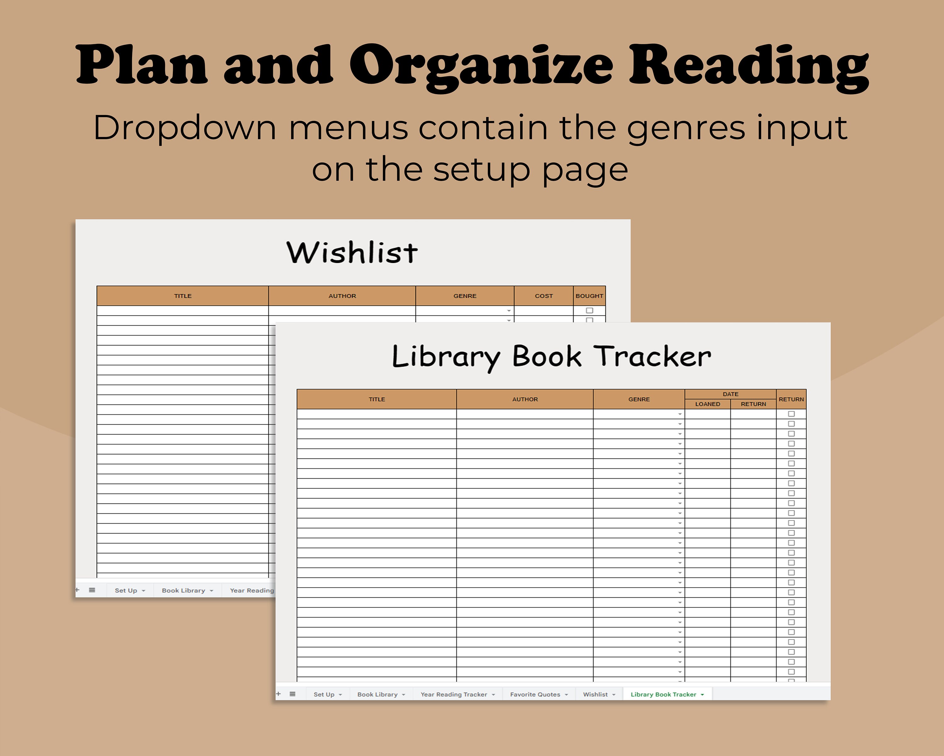Book Library Google Sheets Book Tracker Digital Library Book List ...