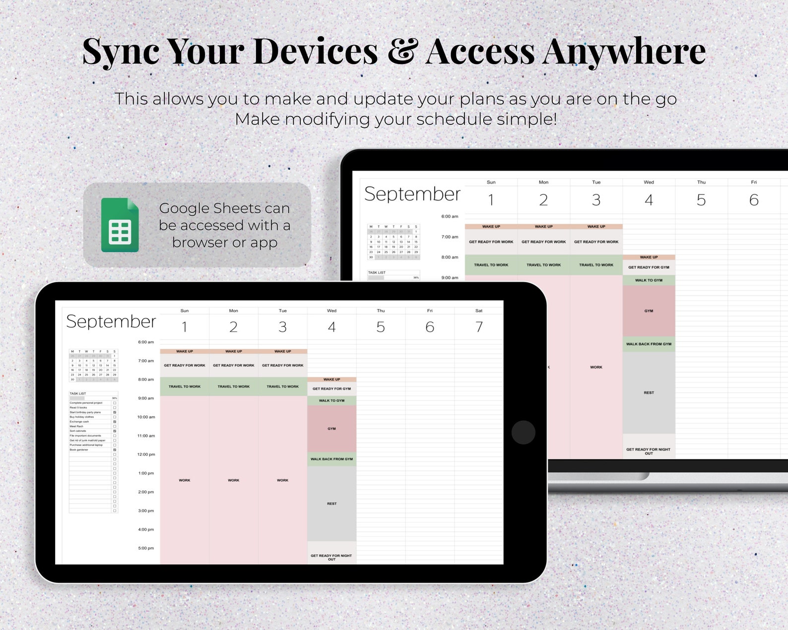 Block Schedule Planner Google Sheets Block Timetable 15 Minute Interval ...