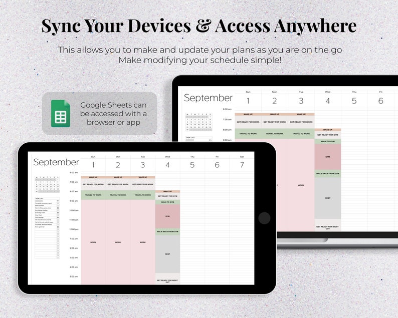 Block Schedule Planner Google Sheets Block Timetable 15 Minute Interval ...