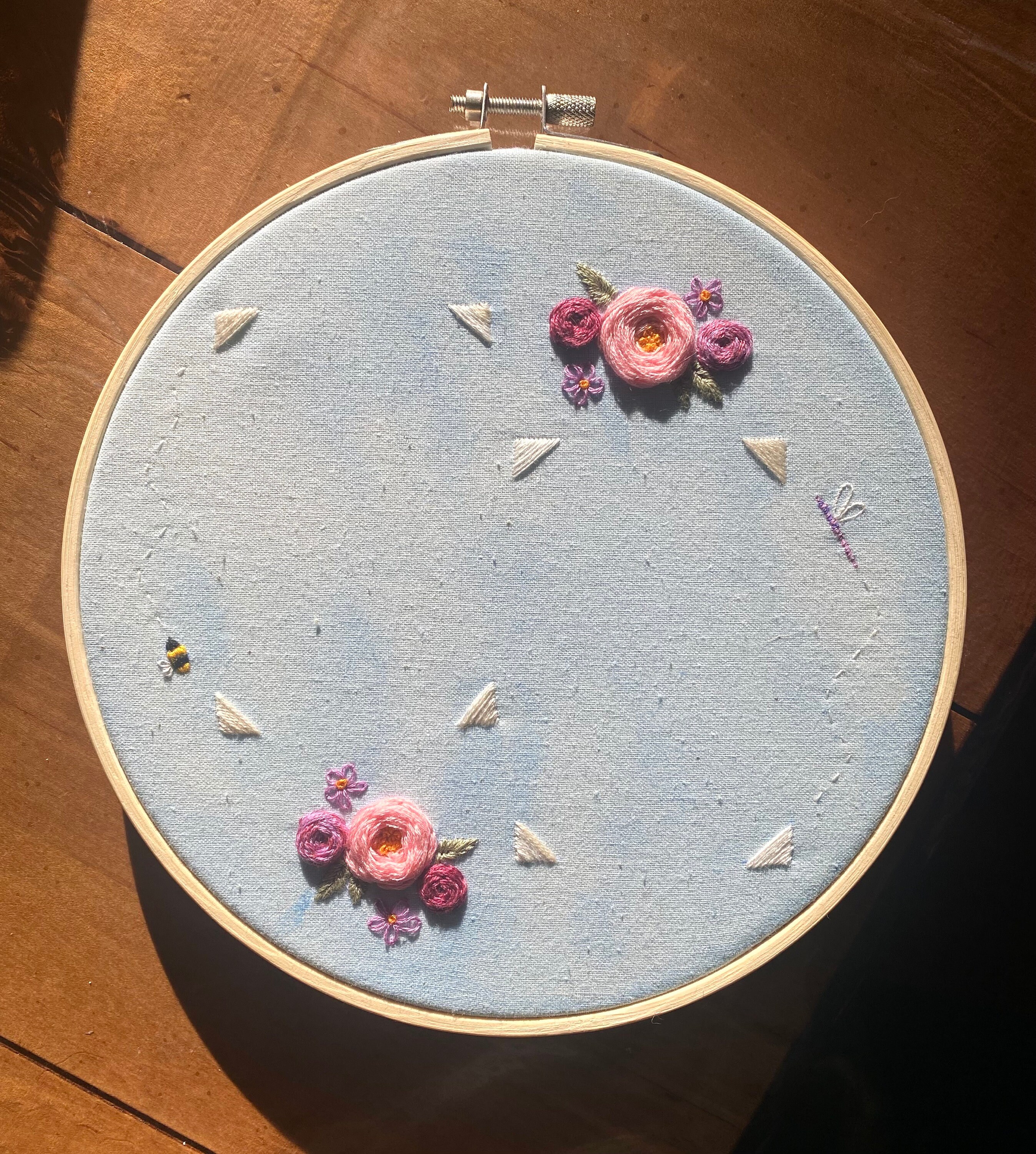 Personalized Floral Embroidered Polaroid Frame: Custom Instax Photo ...