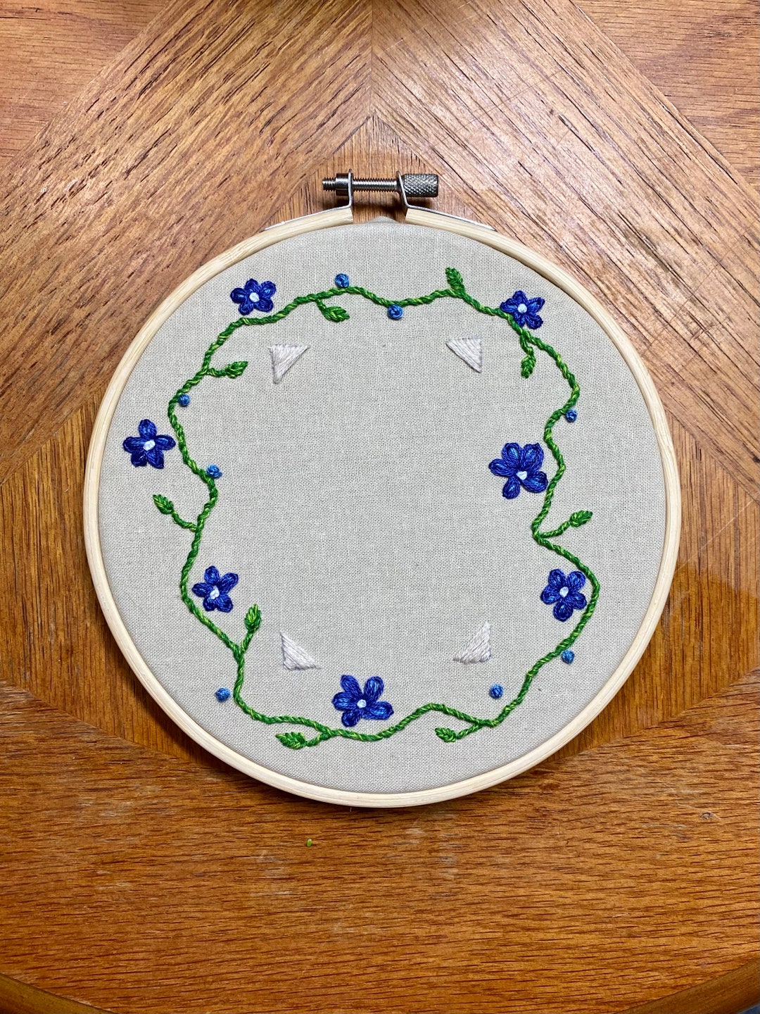 Hand Stitched Floral Embroidery Polaroid Frame: Custom Instax Photo ...