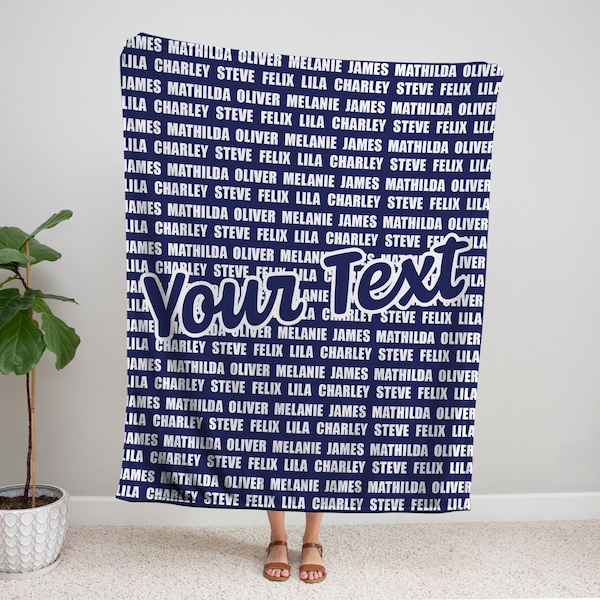 Blanket With Name Family - Etsy