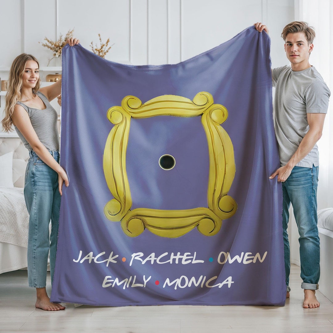 Cozy Friends TV Show Blanket With Name, Personalized Plush Blanket ...