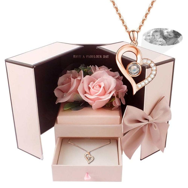 Eternal Rose Box With Necklace - Etsy