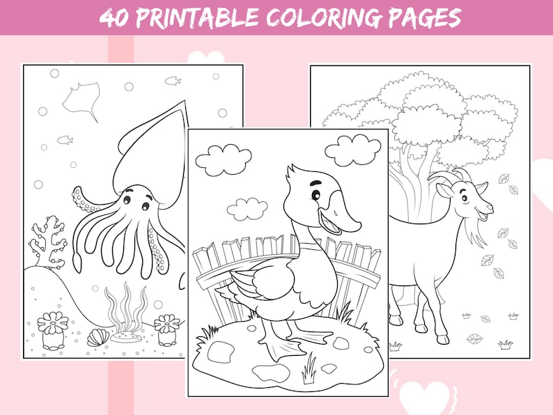 40 Printable Animal-themed Coloring Pages for Kids – Educational & Fun ...