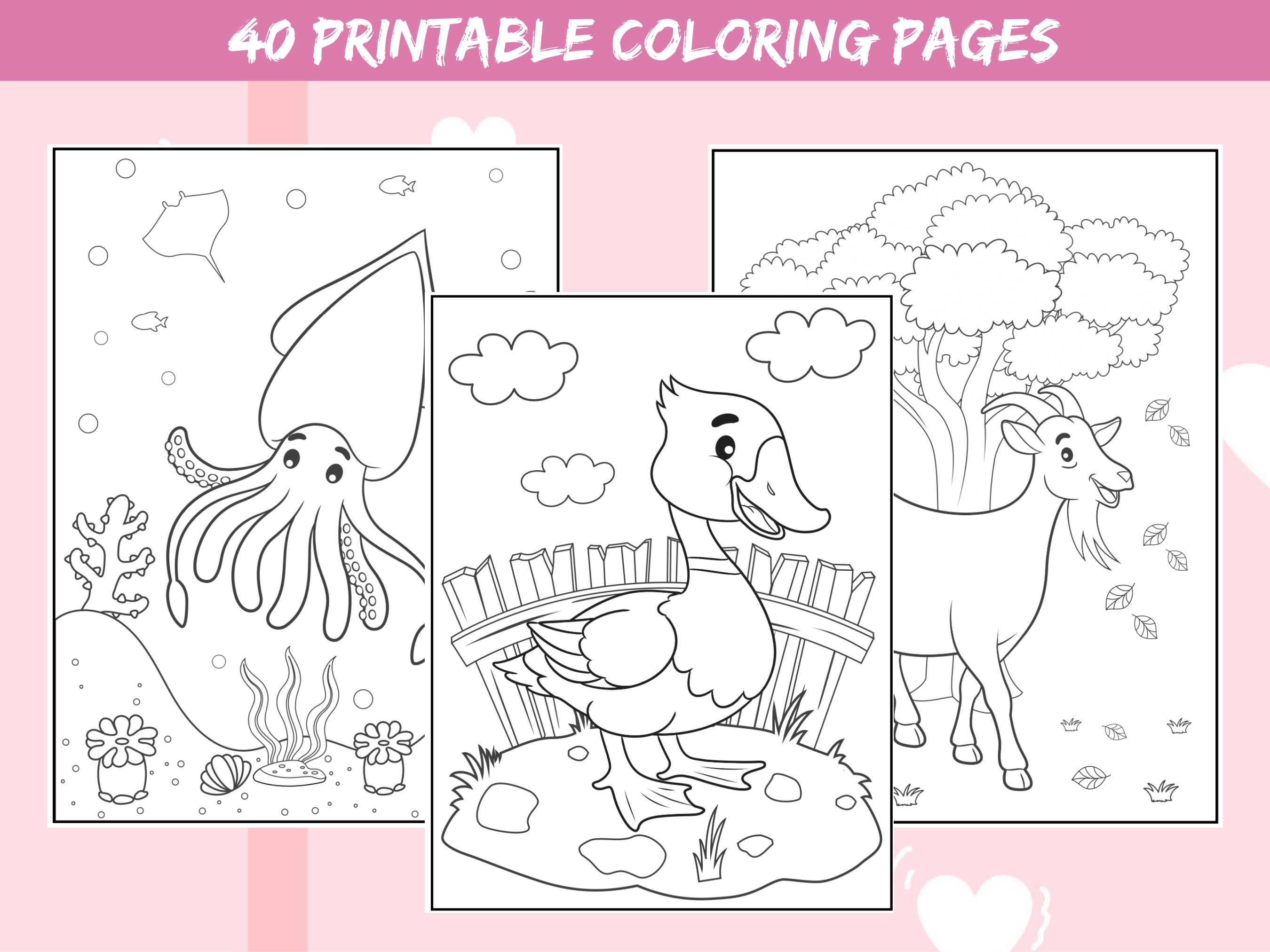 40 Printable Animal-themed Coloring Pages for Kids – Educational & Fun ...