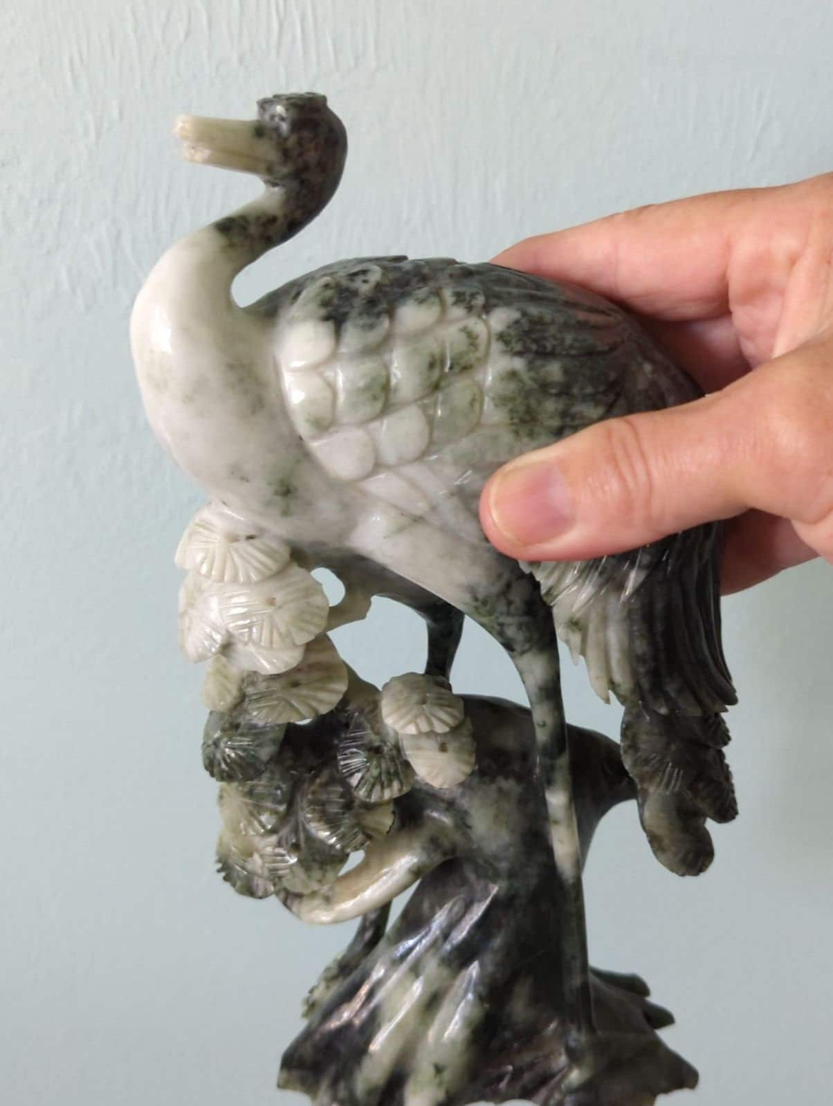 Asian Jade/jadeite Hand-carved Crane - Etsy