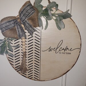 Welcome to Our Home Boho Door Hanger Welcome Sign for Front - Etsy