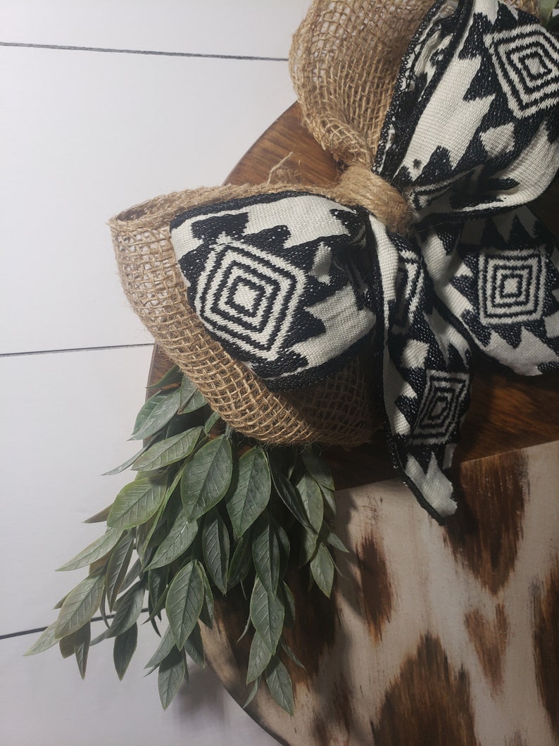 Hand Painted Rustic Cowhide Wooden Door Hanger for Front Door - Etsy