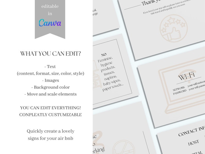 Airbnb Sign Templates Wifi Sign Airbnb Sign Airbnb Signage Airbnb ...