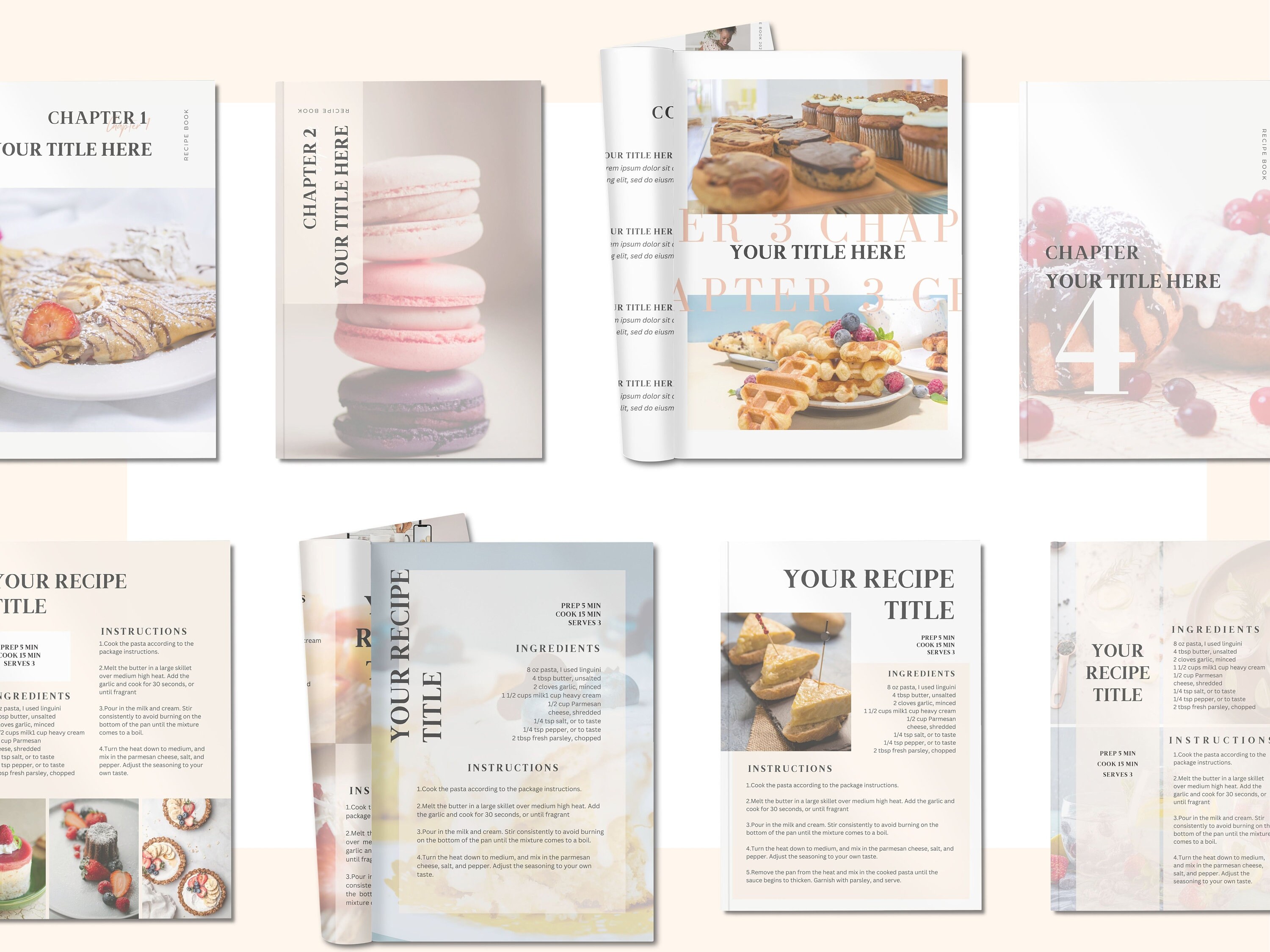 Recipe Book Template Cookbook Template Meal Planner Recipe Template ...