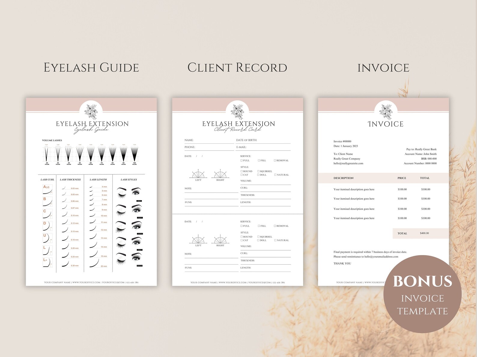 Eyelash Extension Forms Lash Consent Form Eyelash Aftercare Cards ...