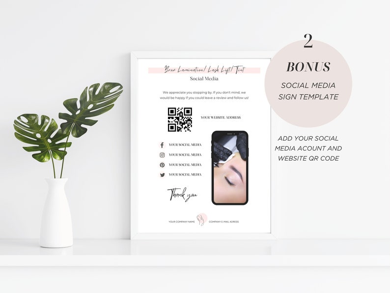 Lash and Brow Forms Bundle, Editable Esthetician Templates (canva ...