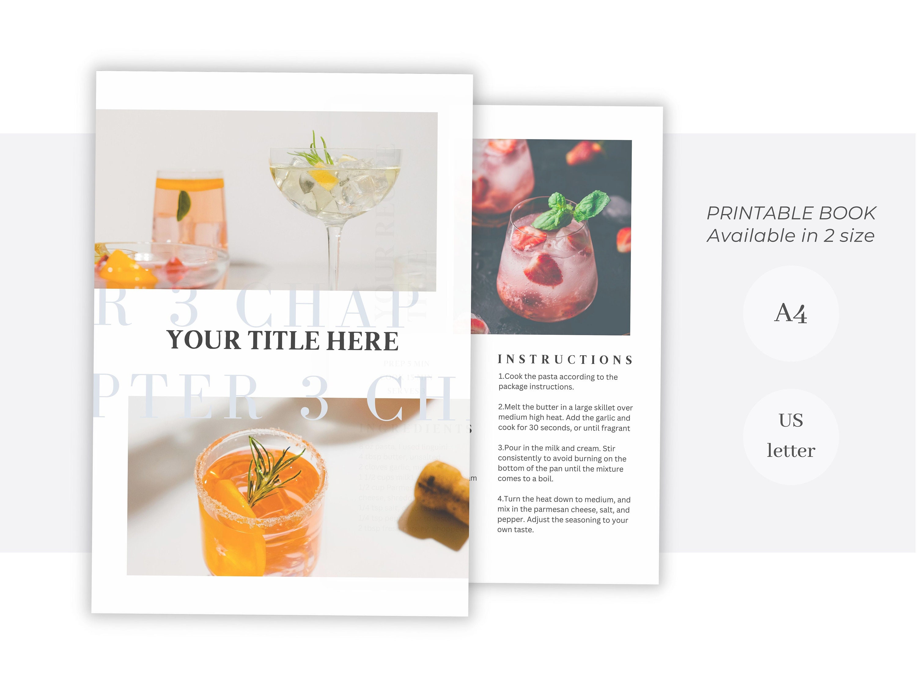 Cookbook Template: Recipe Book Template, Meal Planner, Recipe Cards ...