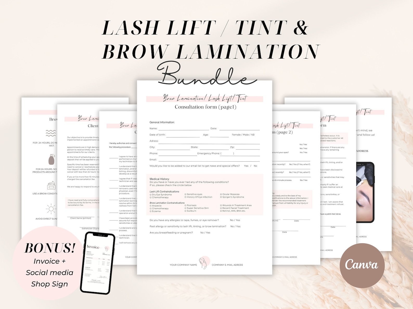 Brow Lamination Lash Lift Tint Forms Professional Lash - Etsy