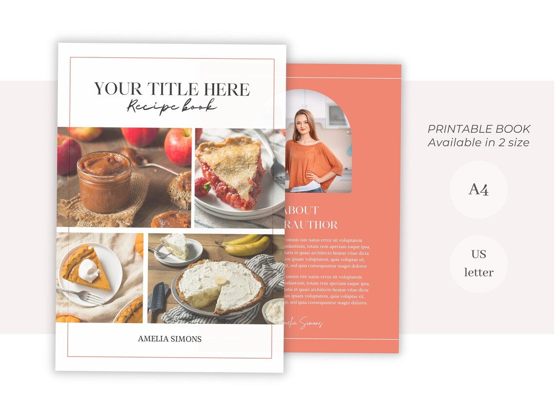 Recipe Book Template Cookbook Template Meal Planner Recipe Template ...