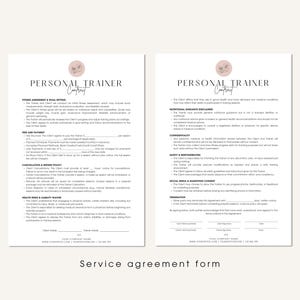Personal Trainer Contract | Personal Training Forms | Fitness Coach ...