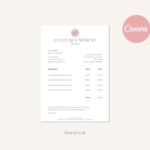 Custom Garment Service Contract Template | Sewing Business Client Form ...