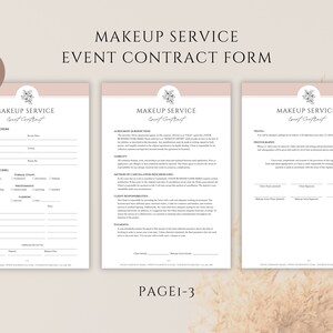 Makeup Contract Template for MUA Contract Agreement Freelance Makeup ...