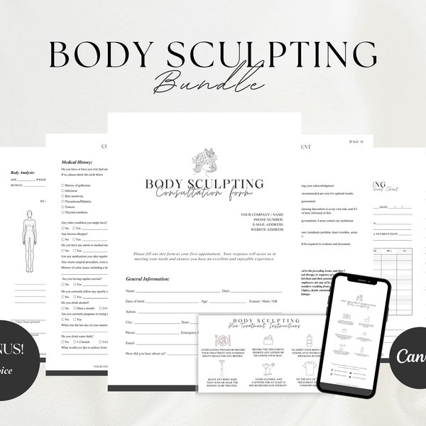 Client Consultation Form Body Sculpting Forms - Etsy
