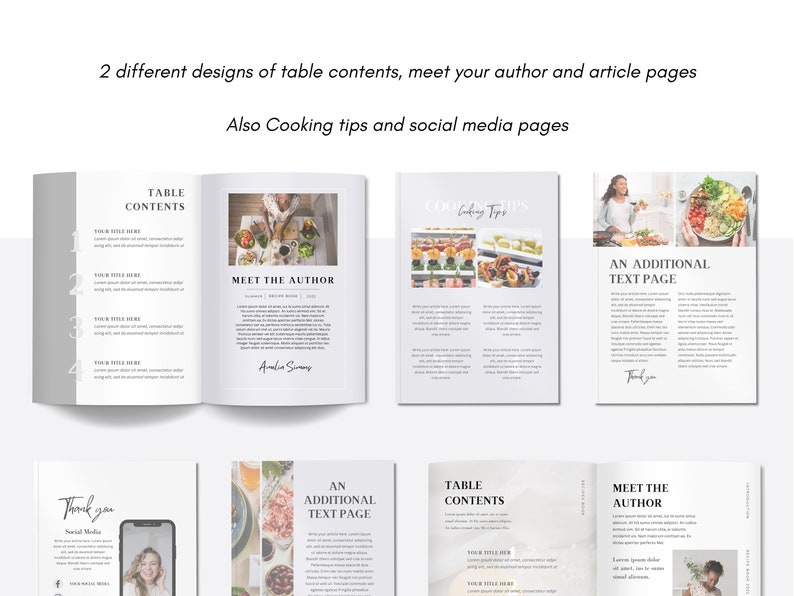 Cookbook Template: Recipe Book Template, Meal Planner, Recipe Cards ...