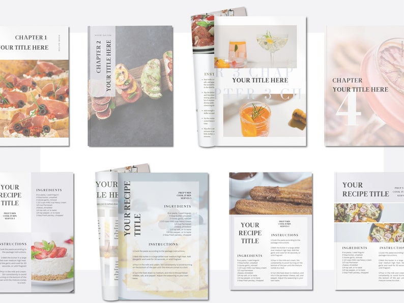 Cookbook Template: Recipe Book Template, Meal Planner, Recipe Cards ...