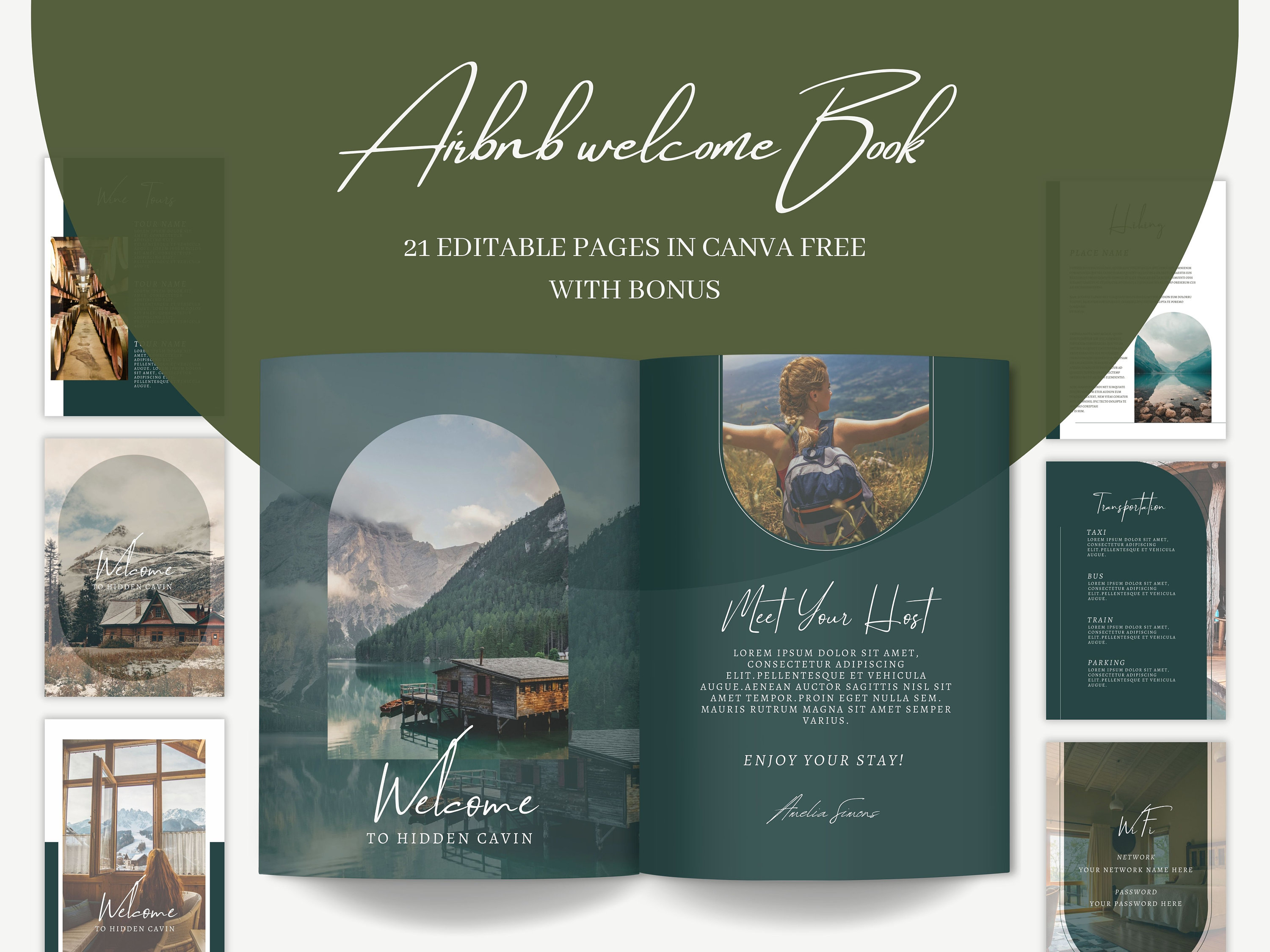 Airbnb Welcome Book Template Airbnb Guest Book Airbnb Signs Welcome ...