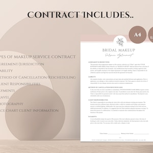 Makeup Contract Template for MUA Contract Agreement Freelance Makeup ...