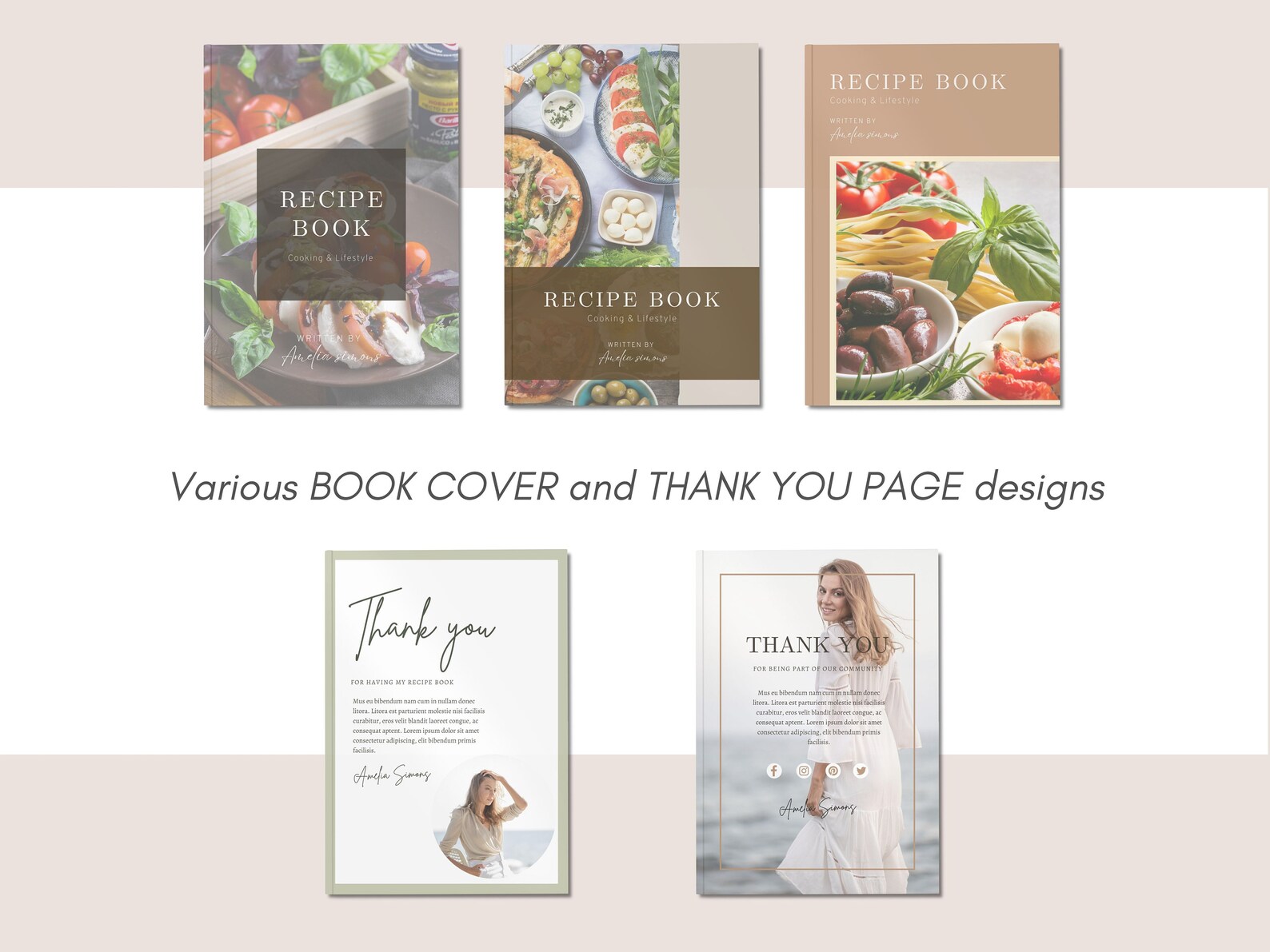 Recipe Book Template Cookbook Template Editable Cookbook - Etsy