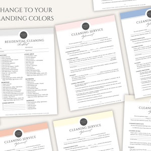 Cleaning Business Contract for Cleaning Service Agreement Housekeeping Editable House Cleaning ...