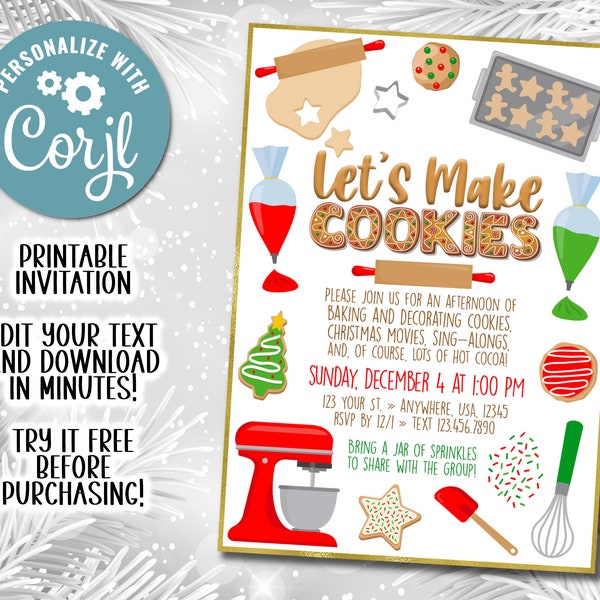 Decorated Christmas Cookies - Etsy