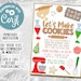 Let's Make Cookies Christmas Party Invitation Digital Printable Instant ...