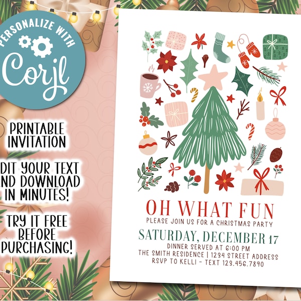Christmas Invitation - Etsy