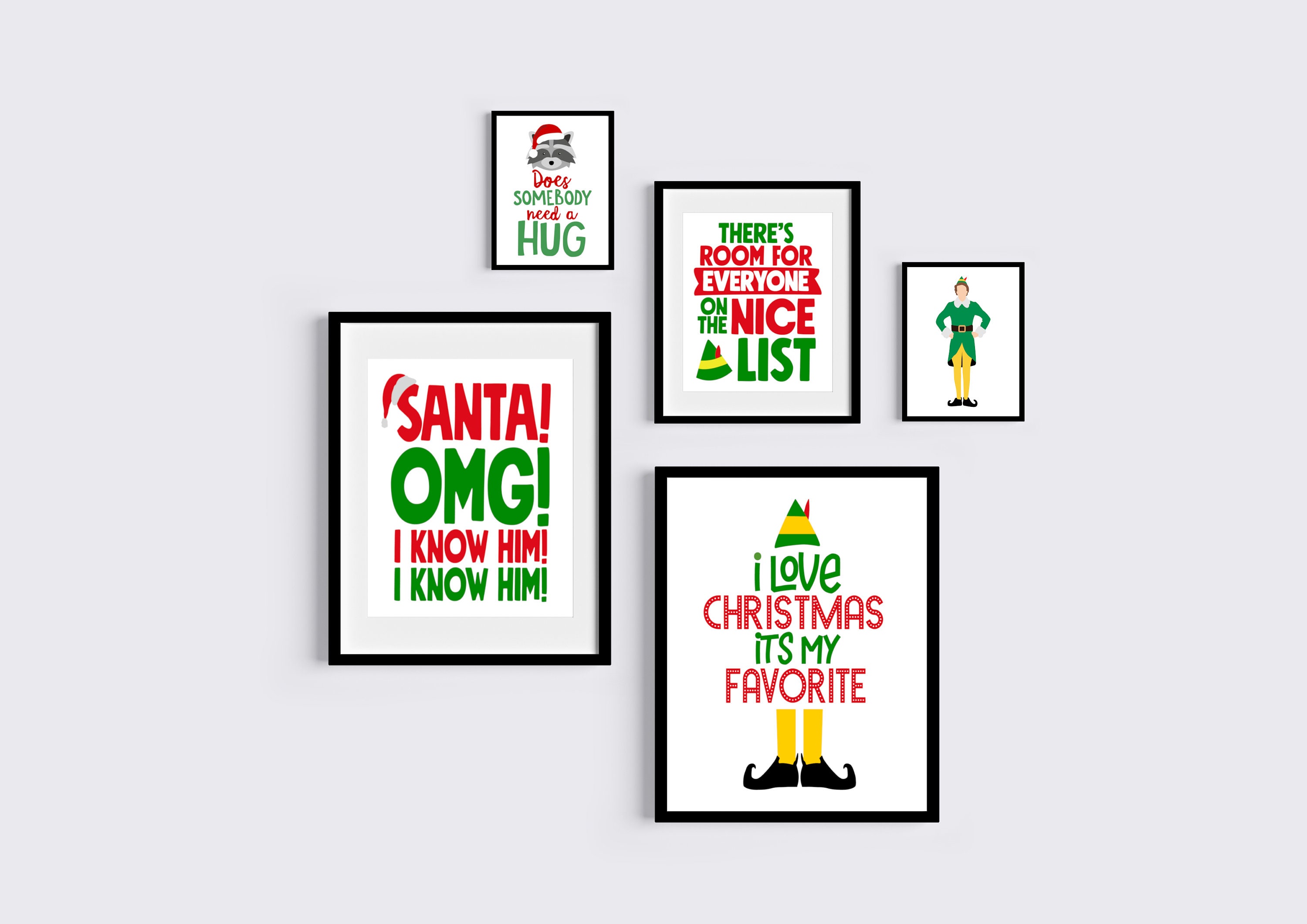 MEGA BUNDLE 16 Image Buddy the Elf Wall Art Decor Printable Movie ...