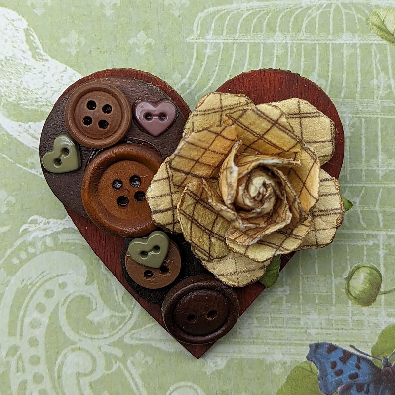 Wooden Brooch - Etsy