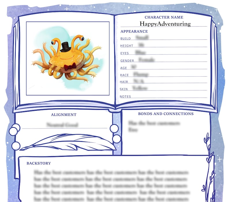 Star Traveller Character Sheet - Dnd 5e/5.5e - Etsy