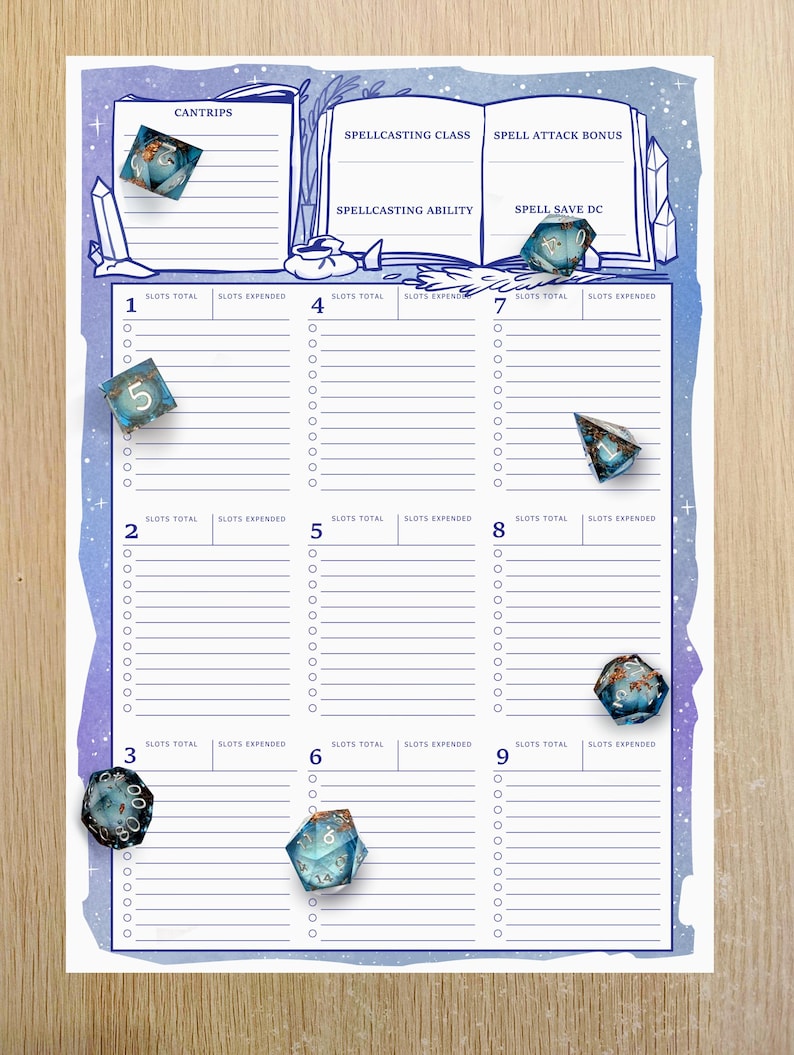 Star Traveller Character Sheet - Dnd 5e/5.5e - Etsy