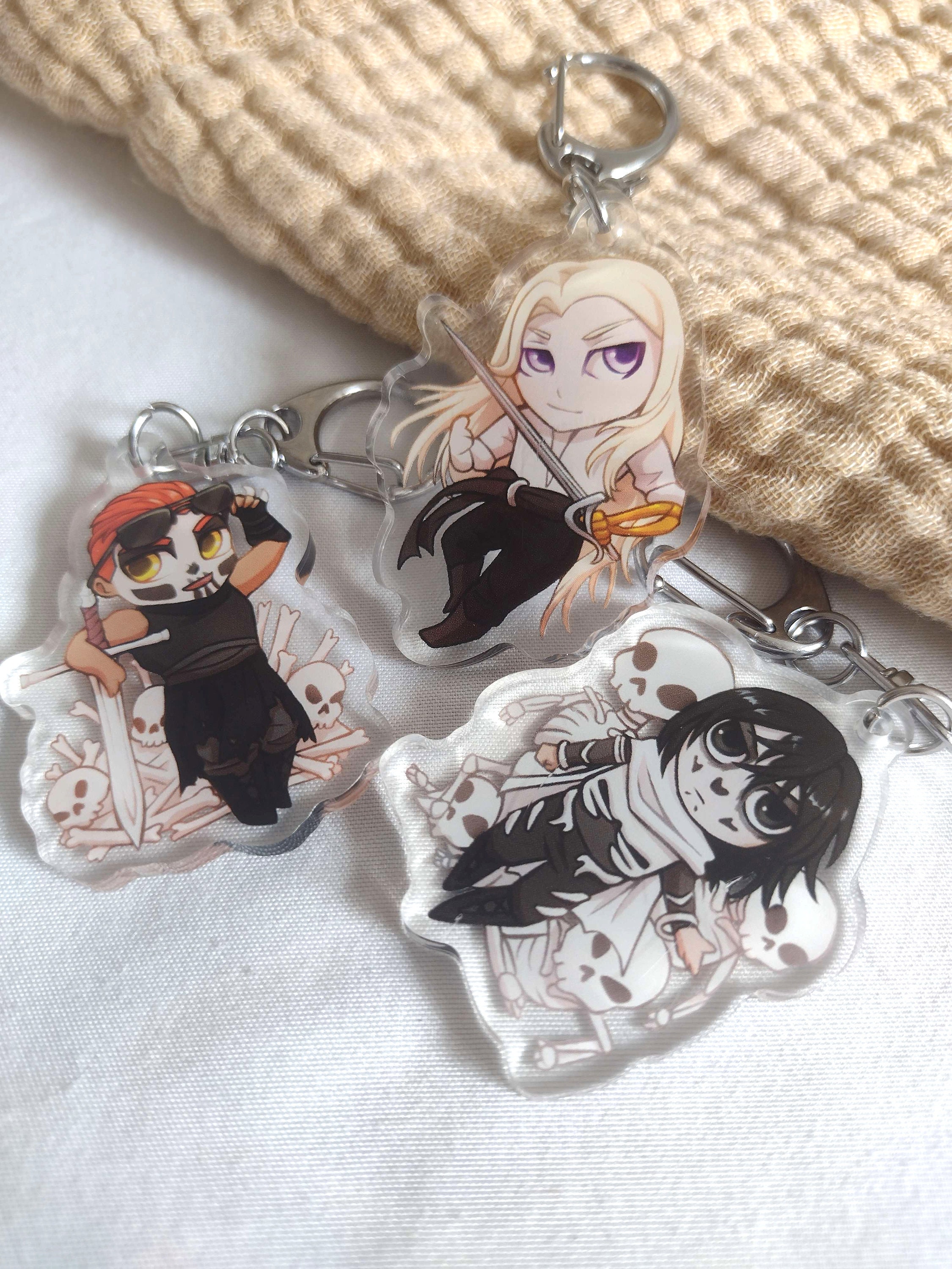 The Locked Tomb - Gideon, Harrowhark and Ianthe Keychains - Etsy