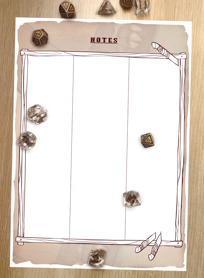 Western Character Sheet - Dnd 5e - Etsy Canada