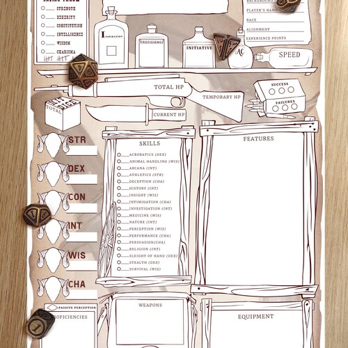 Western Character Sheet Dnd 5e - Etsy